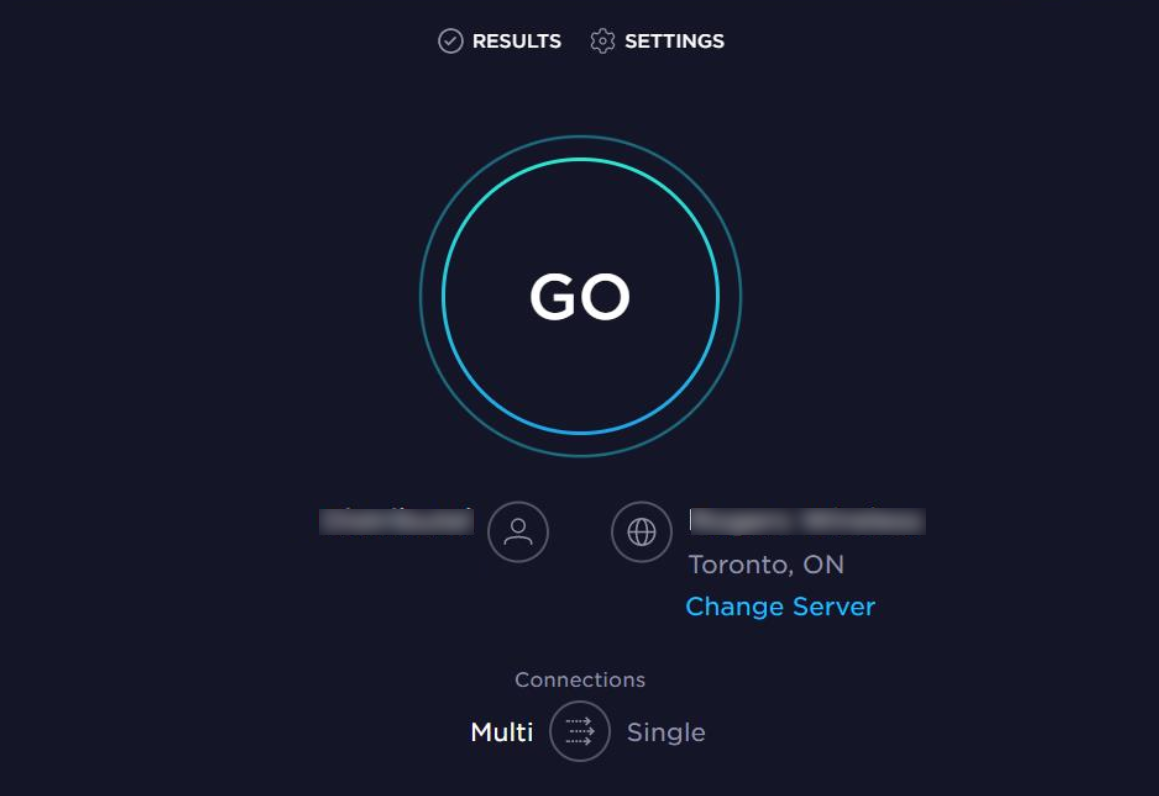 Conducting a speed test