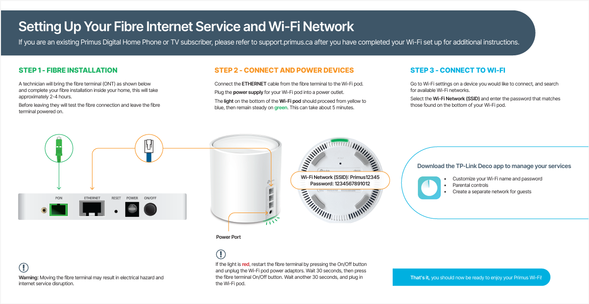 Wi-Fi 6 pod setup guide for Fibre Internet