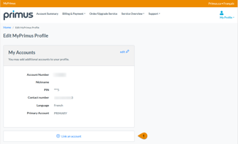 Manage account profile