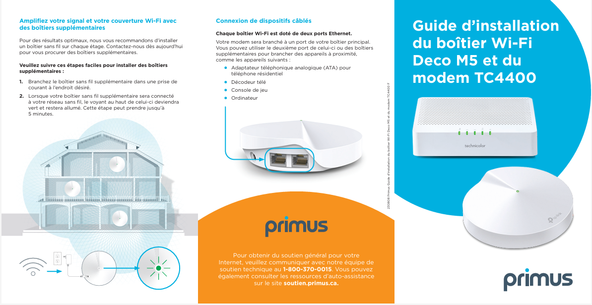Modem TC4400 et votre boîtier Deco Wi-Fi